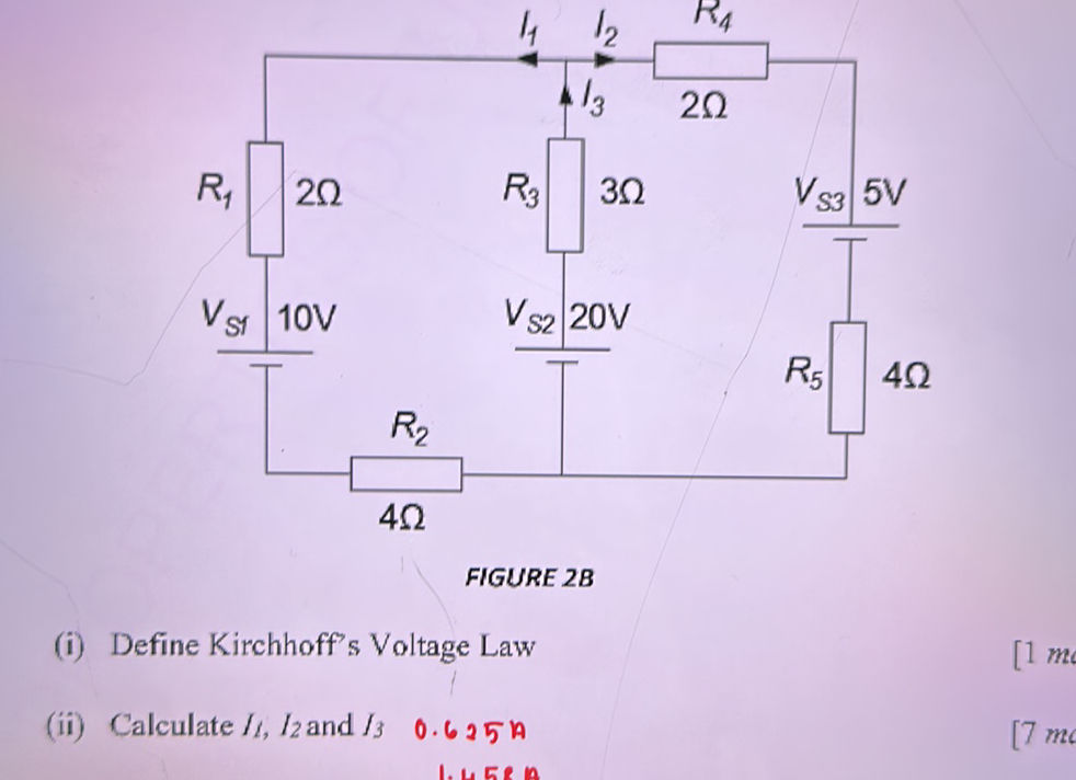 (i) Define Kirchhoff's Voltage Law (ii) | StudyX