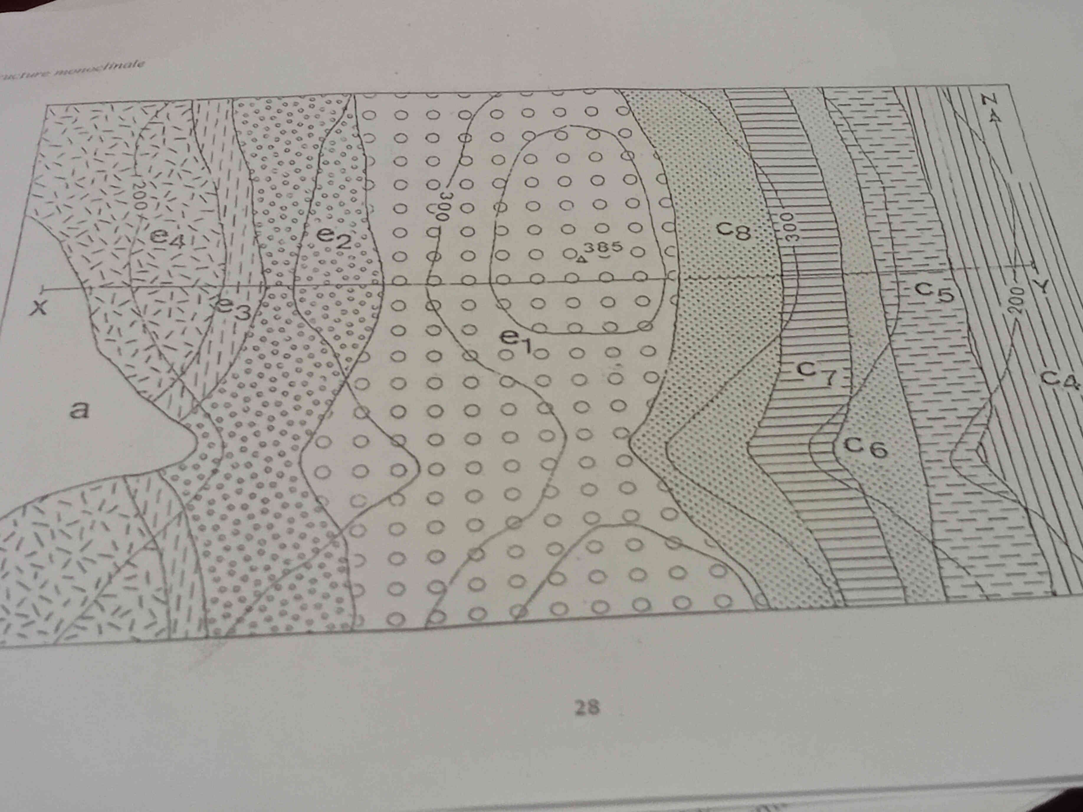 The image shows a geological map with