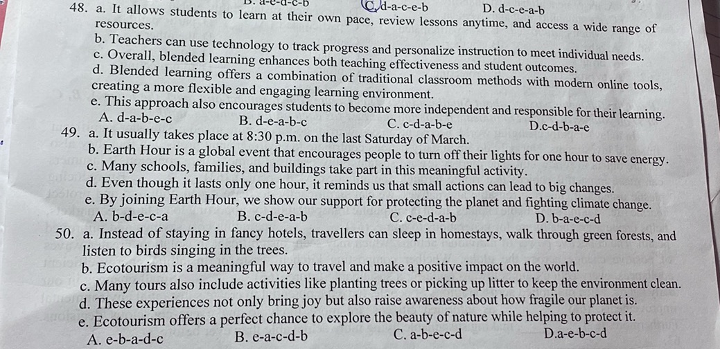 48. a. It allows students to learn at their | StudyX