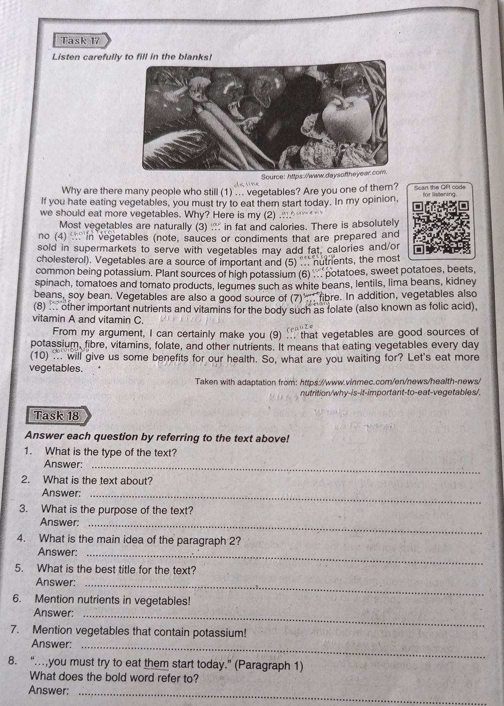 Task 18 Answer each question by referring to | StudyX