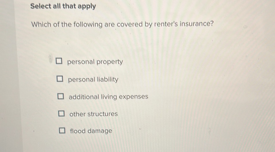 Select all that apply Which of the | StudyX