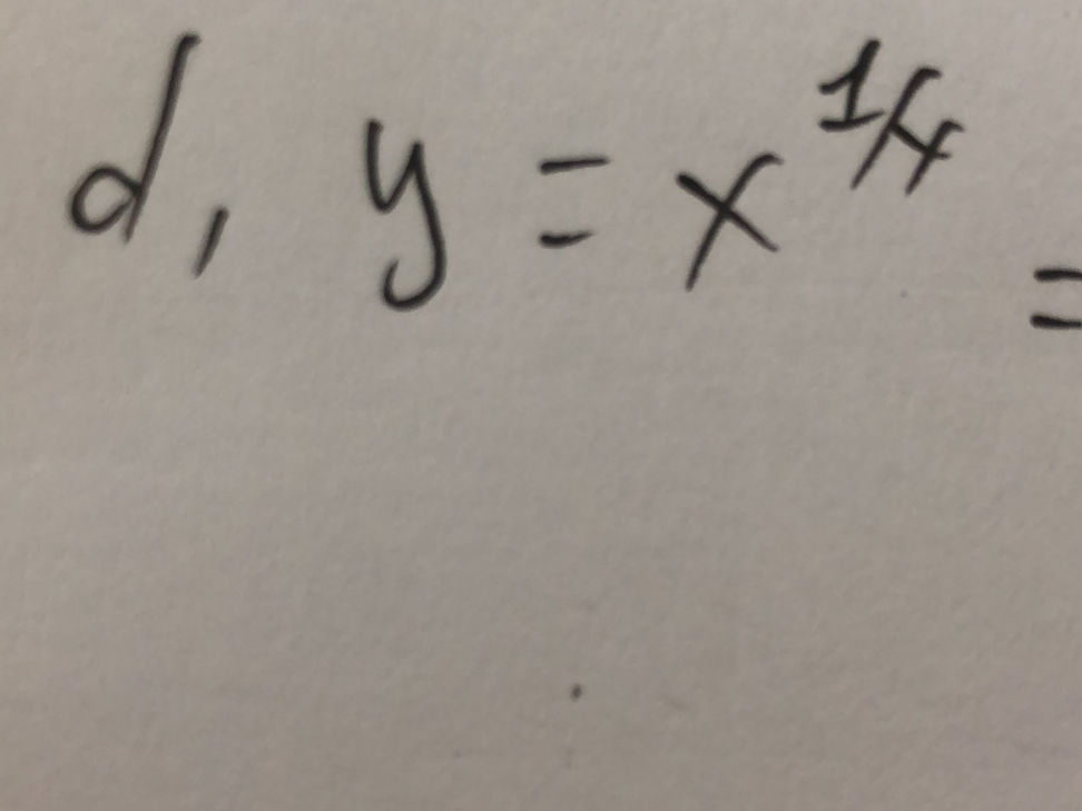 Derivative of y = x^(1/4) | StudyX