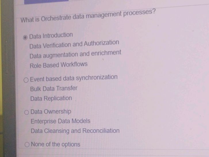 What is Orchestrate data management | StudyX