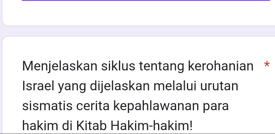 Menjelaskan siklus tentang kerohanian Israel | StudyX