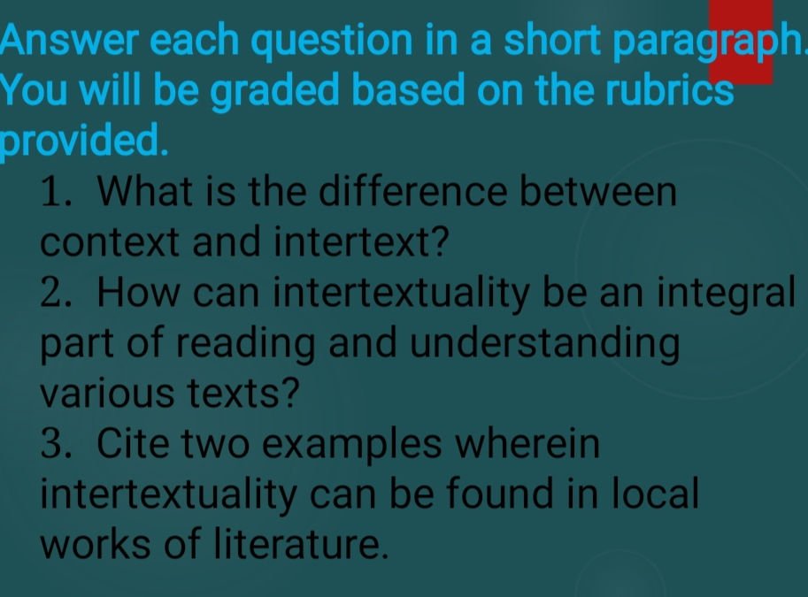 1. What is the difference between context | StudyX