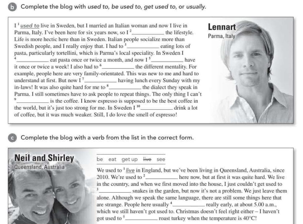 b Complete the blog with used to, be used | StudyX