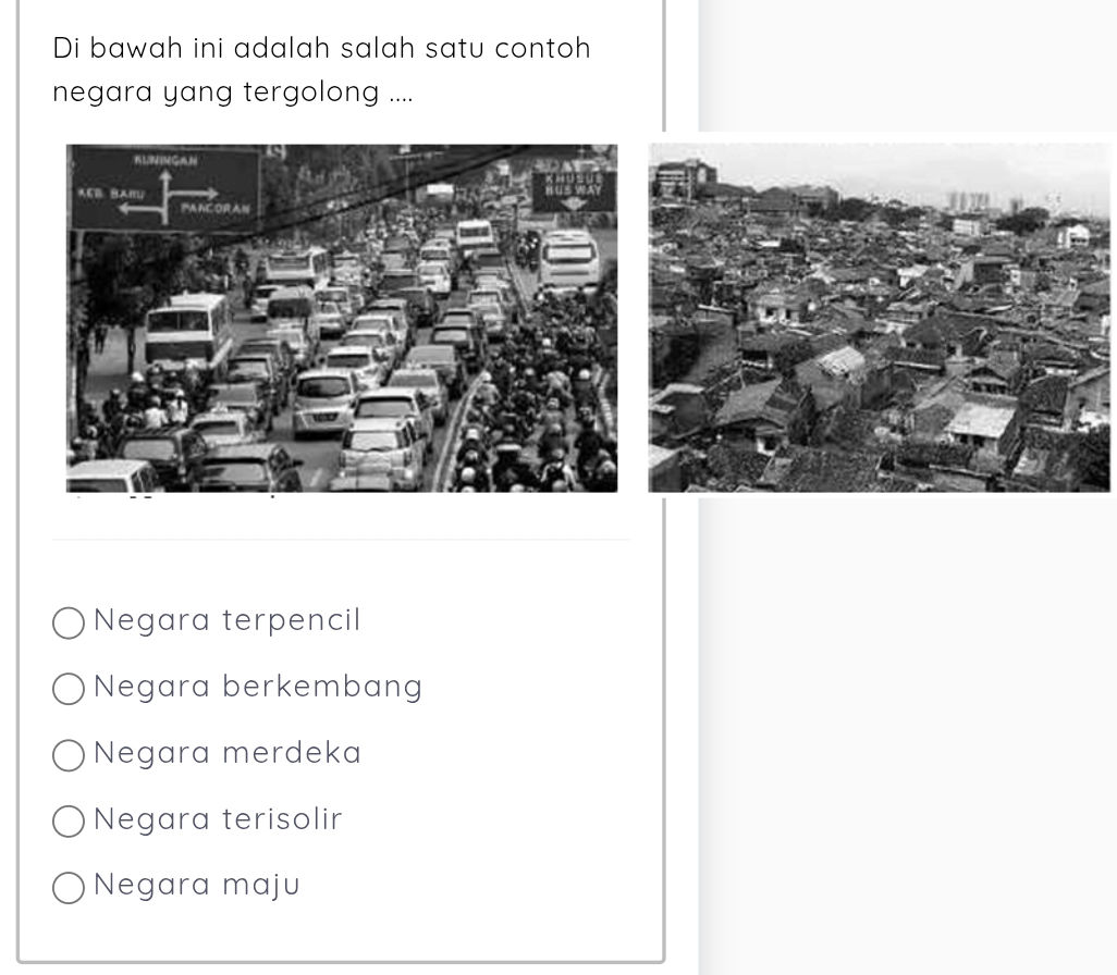 Di bawah ini adalah salah satu contoh negara | StudyX