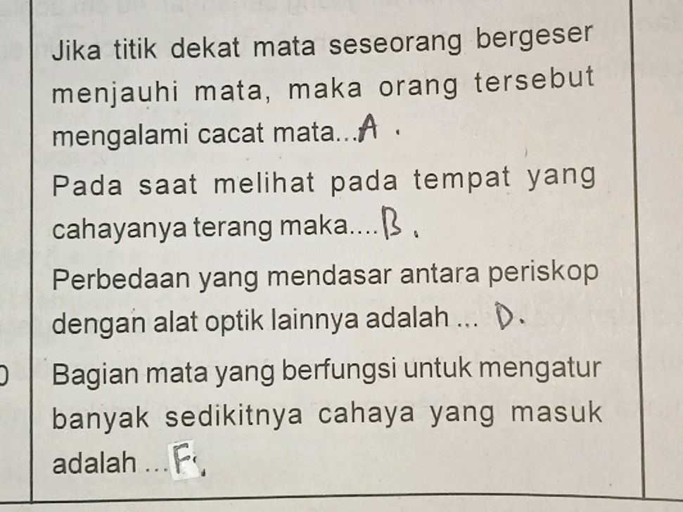 Jika titik dekat mata seseorang bergeser | StudyX