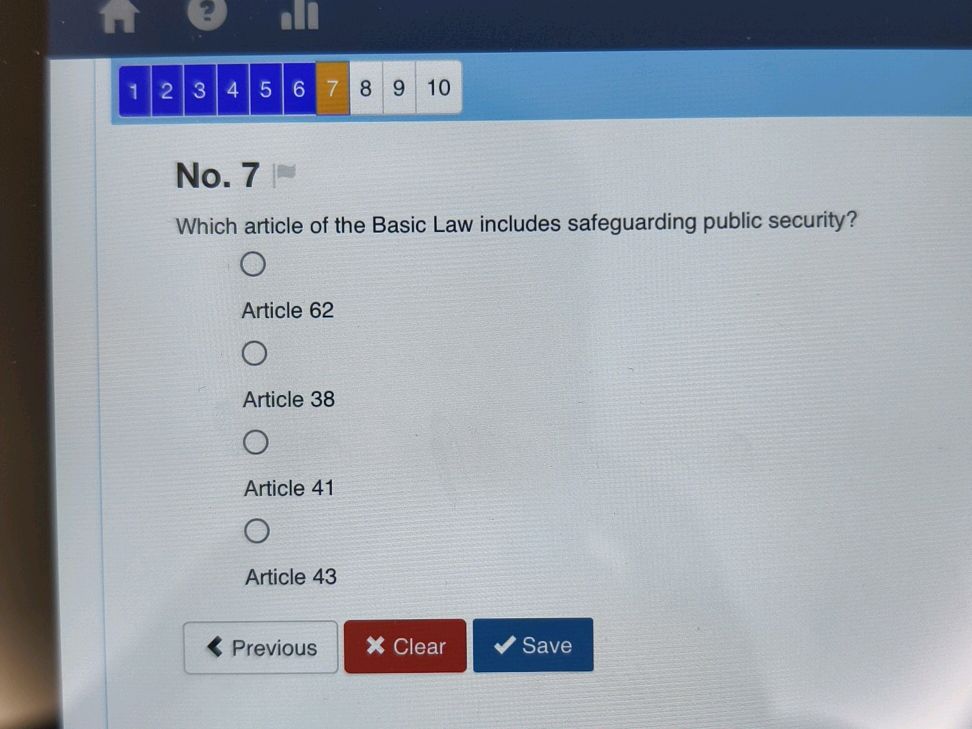 Which article of the Basic Law includes | StudyX