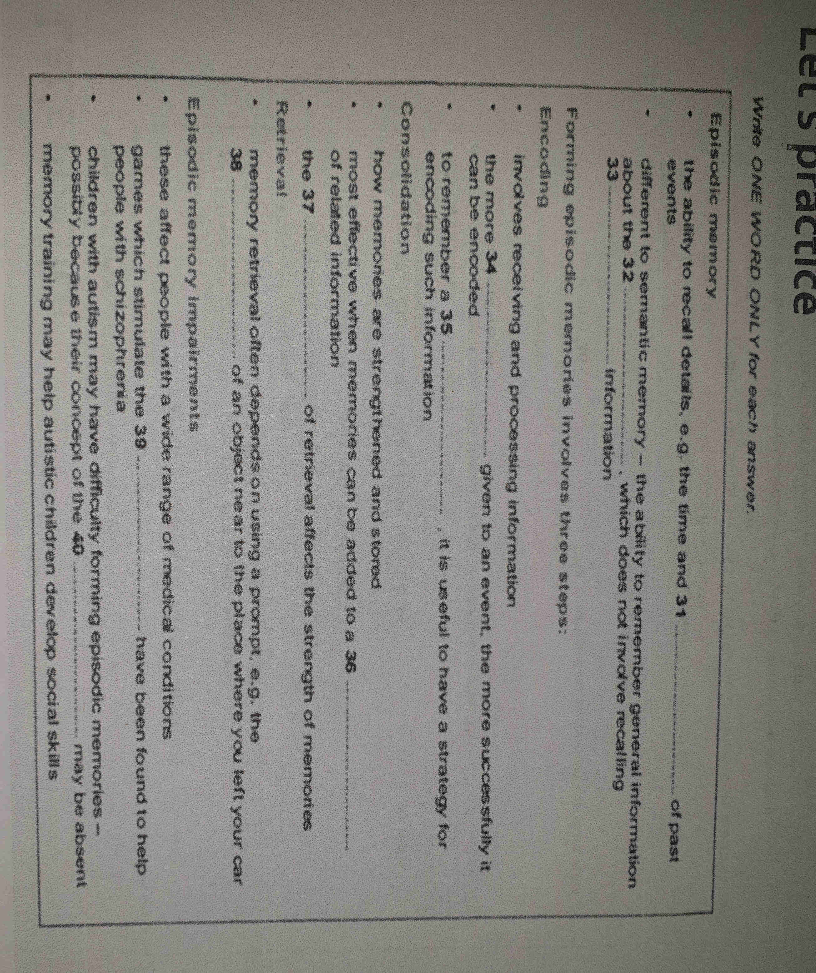 Write ONE WORD ONLY for each answer. | StudyX