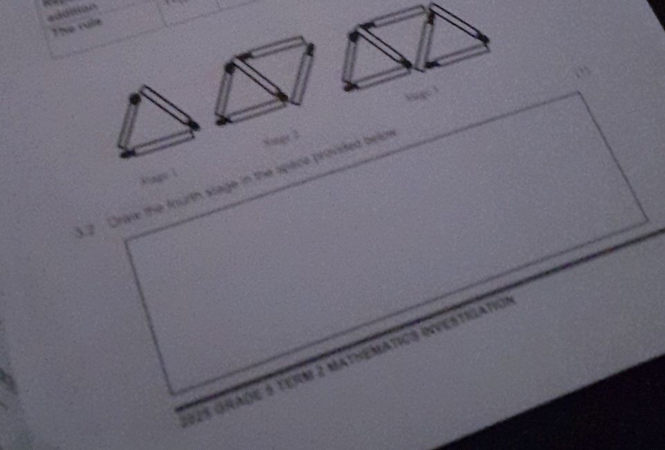 3.2 Draw the fourth stage in the space | StudyX