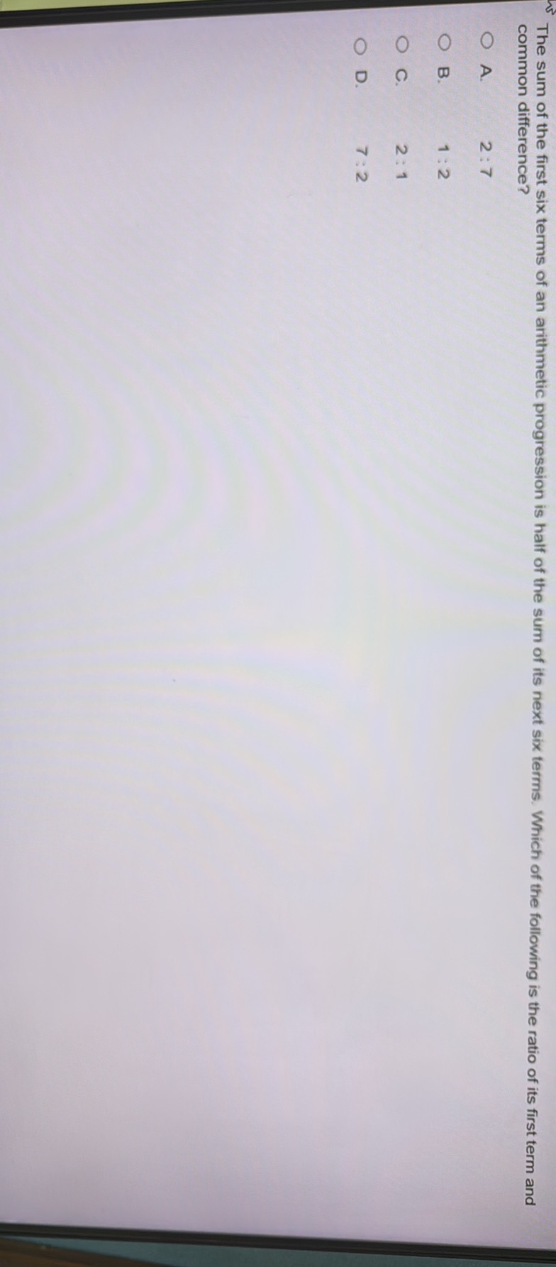 The sum of the first six terms of an | StudyX