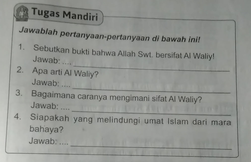 1. Sebutkan bukti bahwa Allah Swt. bersifat | StudyX