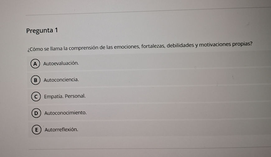 Pregunta 1 ¿Cómo se llama la comprensión de | StudyX