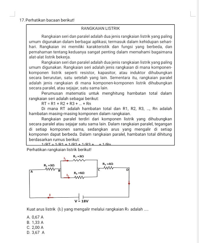 Perhatikan rangkaian listrik berikut! | StudyX