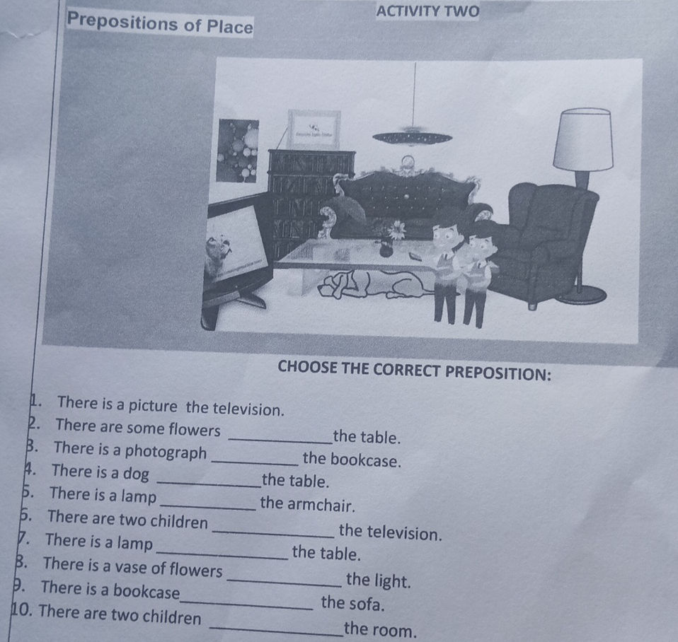 CHOOSE THE CORRECT PREPOSITION: 1. There is | StudyX