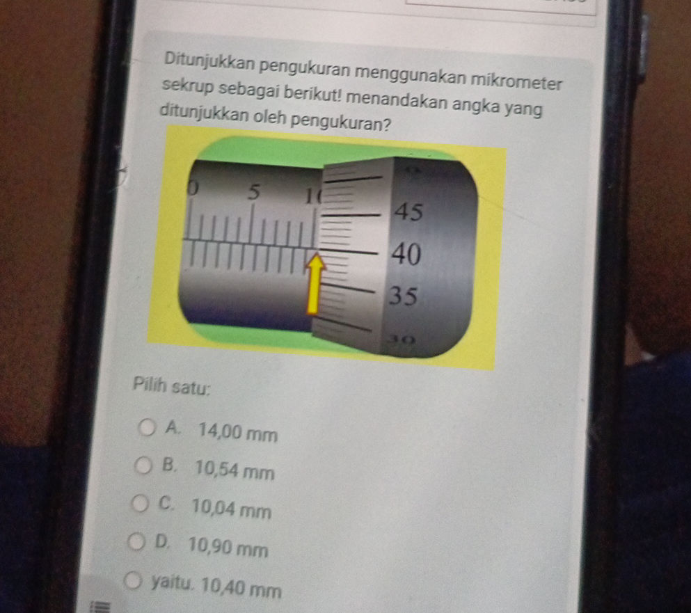 Ditunjukkan pengukuran menggunakan | StudyX