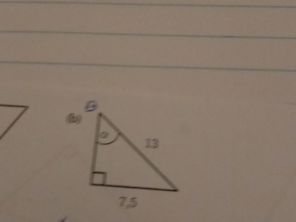 The image shows a right triangle with one | StudyX