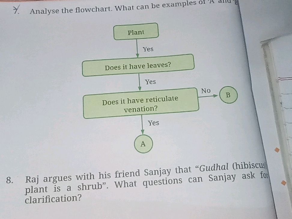 Analyse the flowchart. What can be examples | StudyX