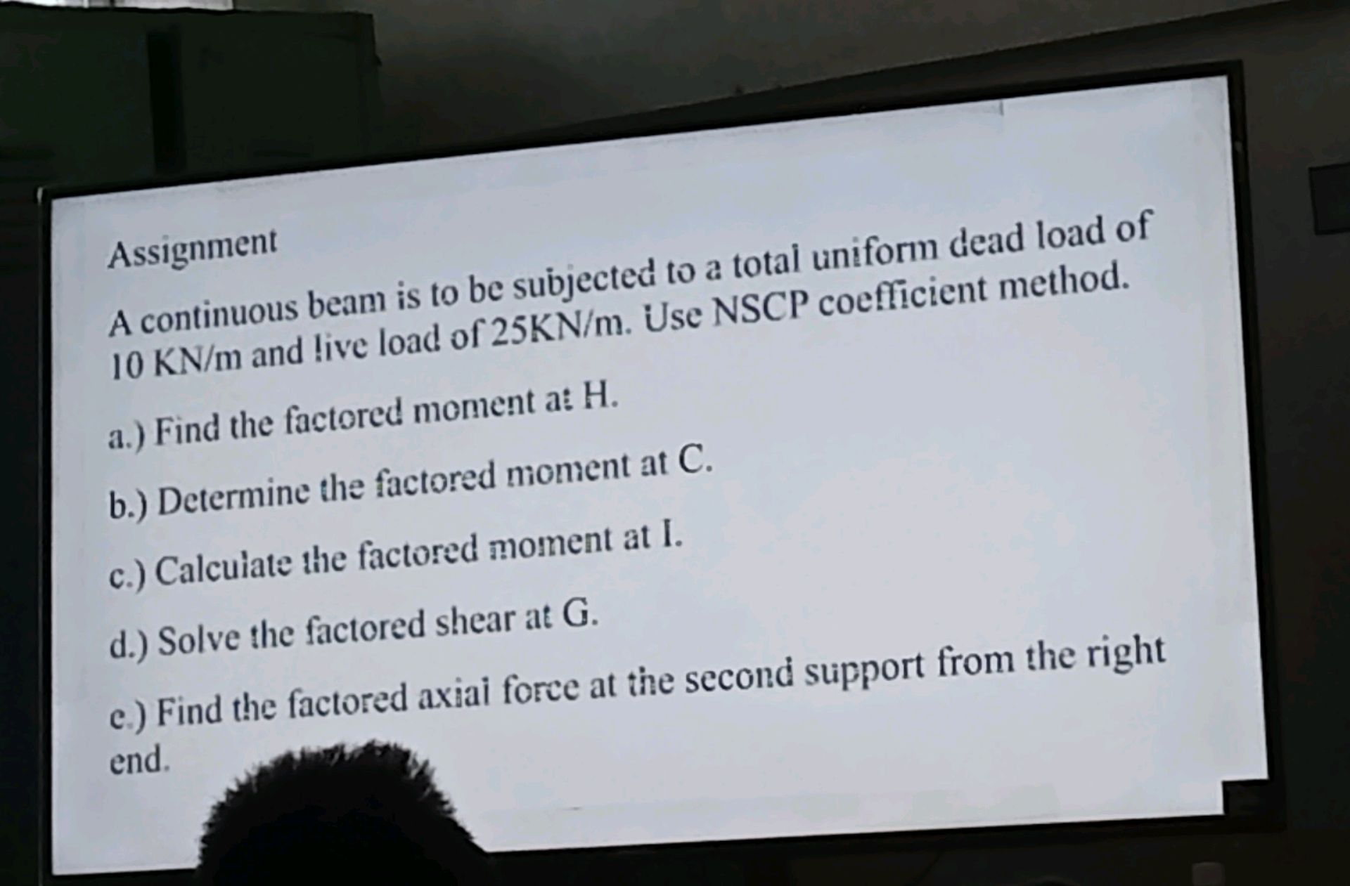 Assignment A continuous beam is to be | StudyX