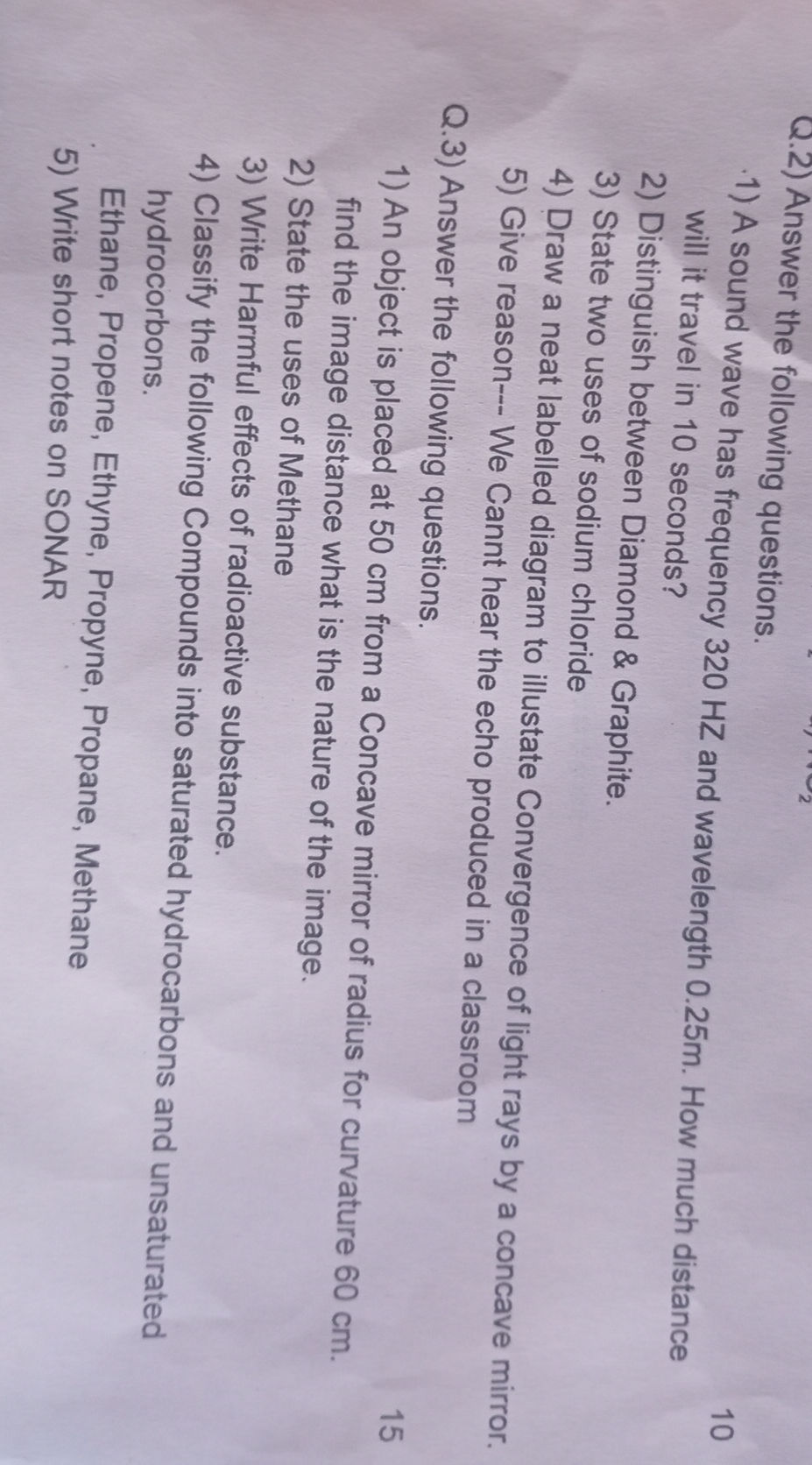 Q.2) Answer the following questions. 1) A | StudyX