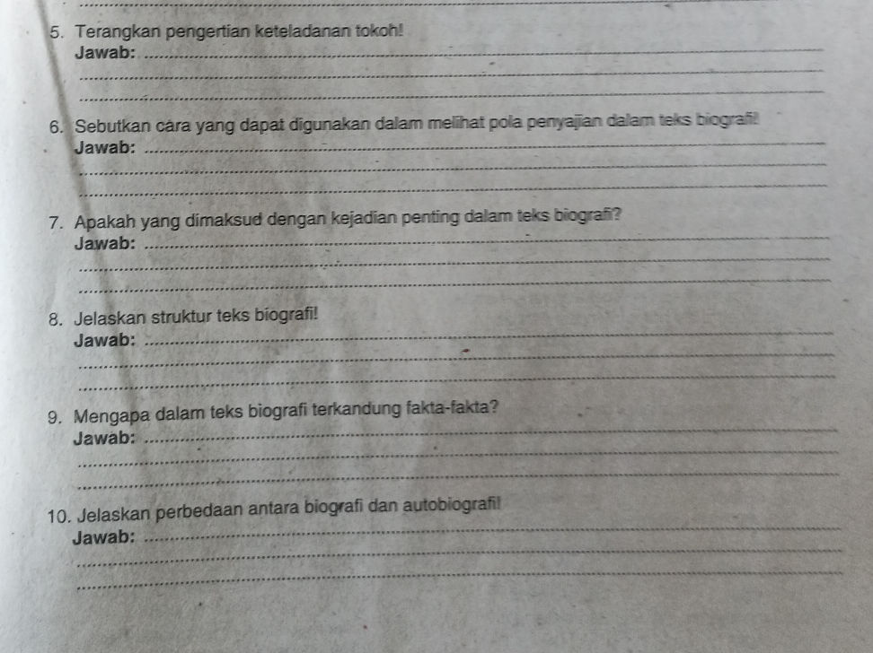 5. Terangkan pengertian keteladanan tokoh! | StudyX