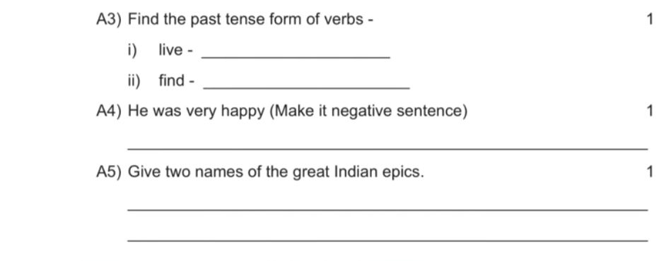 A3) Find the past tense form of verbs - i) | StudyX