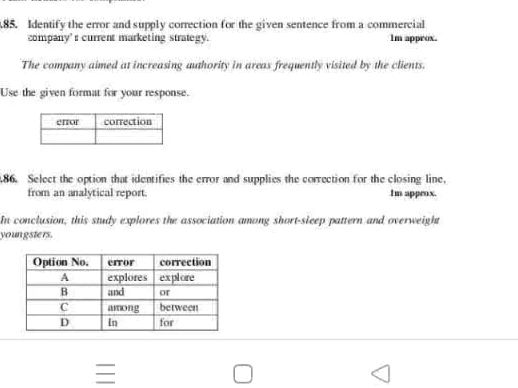 85. Identify the error and supply correction | StudyX