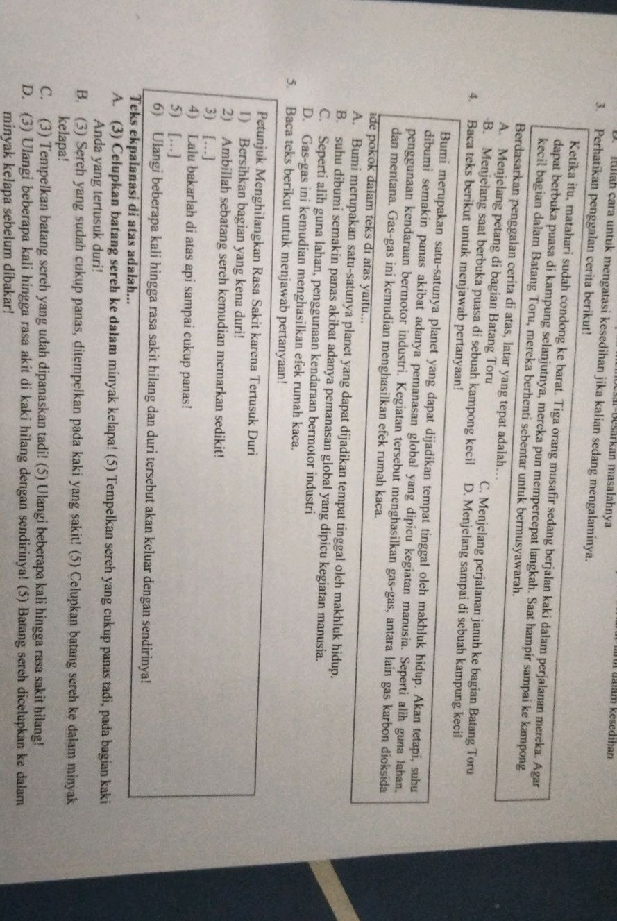 4. Berdasarkan penggalan cerita di atas, | StudyX