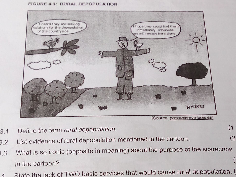 3.1 Define the term rural depopulation. 3.2 | StudyX