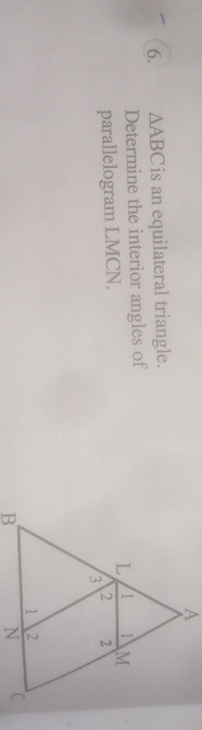 6. $ ABC$ is an equilateral triangle. | StudyX