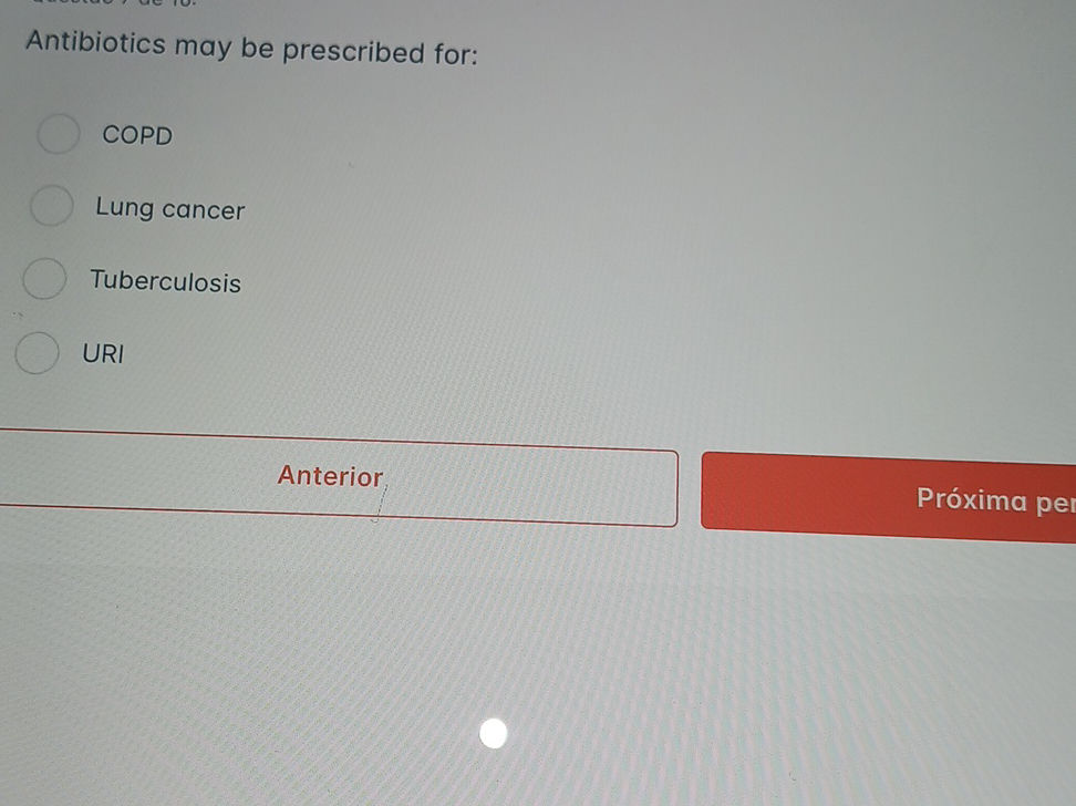 Antibiotics may be prescribed for: COPD | StudyX