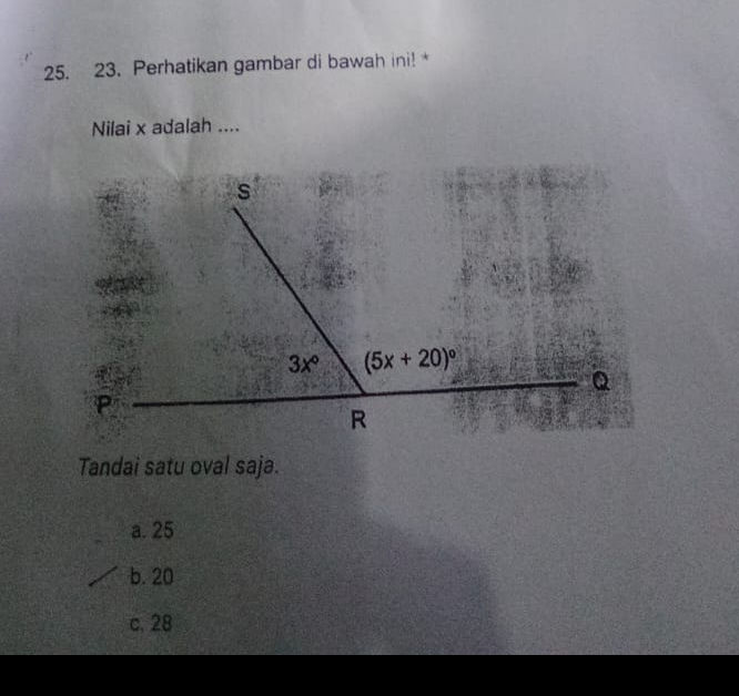 Perhatikan gambar di bawah ini! Nilai x | StudyX