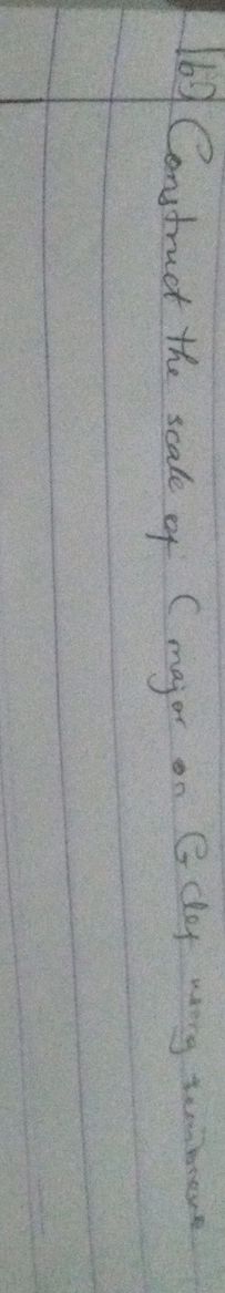 16) Construct the scale of C major on G clef | StudyX