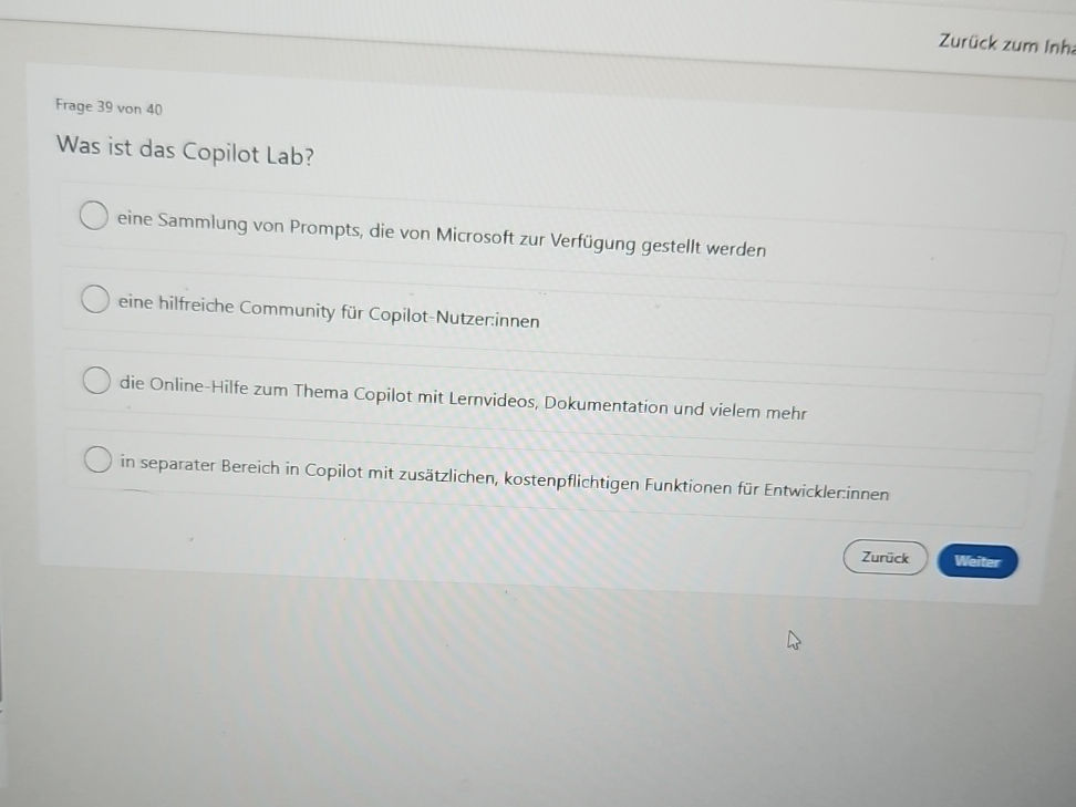 Was ist das Copilot Lab? eine Sammlung von | StudyX
