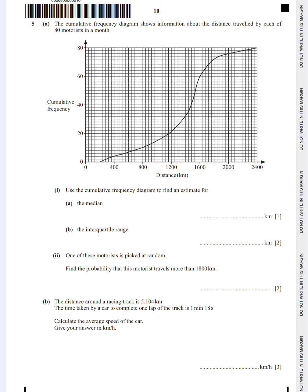 (a) The cumulative frequency diagram shows | StudyX