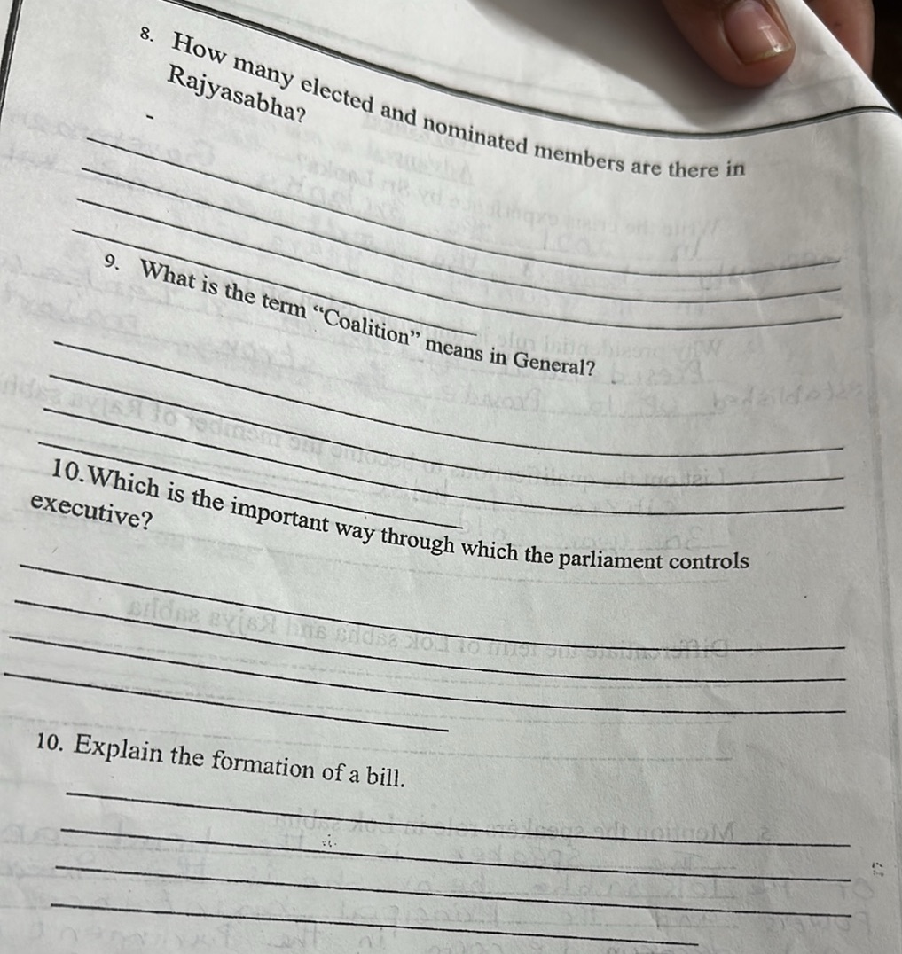 8. How many elected and nominated members | StudyX