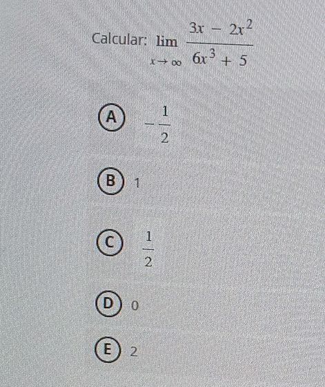 Calcular: $_{x } {3x - 2x^2}{6x^3 + 5}$ | StudyX