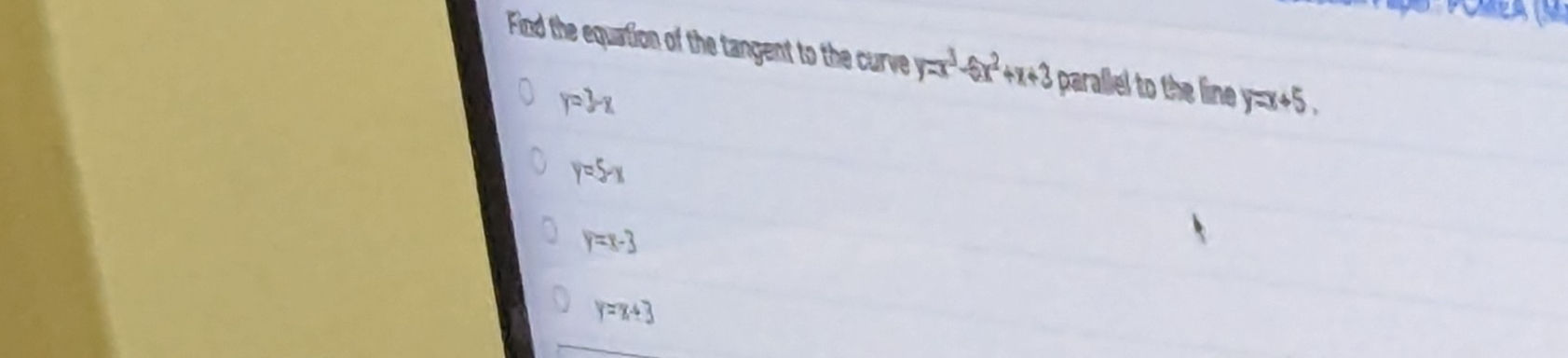 Find the equation of the tangent to the | StudyX