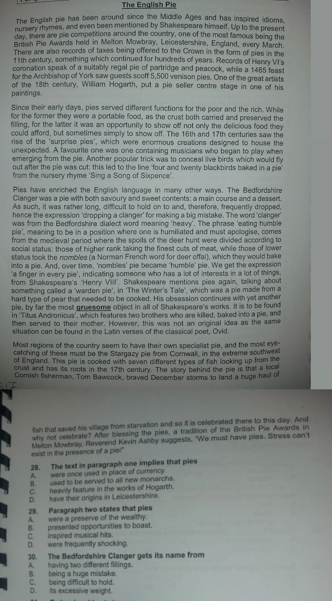 28. The text in paragraph one implies that | StudyX