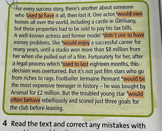 4 Read the text and correct any mistakes with | StudyX