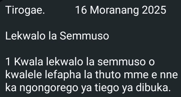 1 Kwala lekwalo la semmuso o kwalele lefapha | StudyX