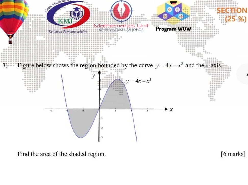 3) Figure below shows the region bounded by | StudyX