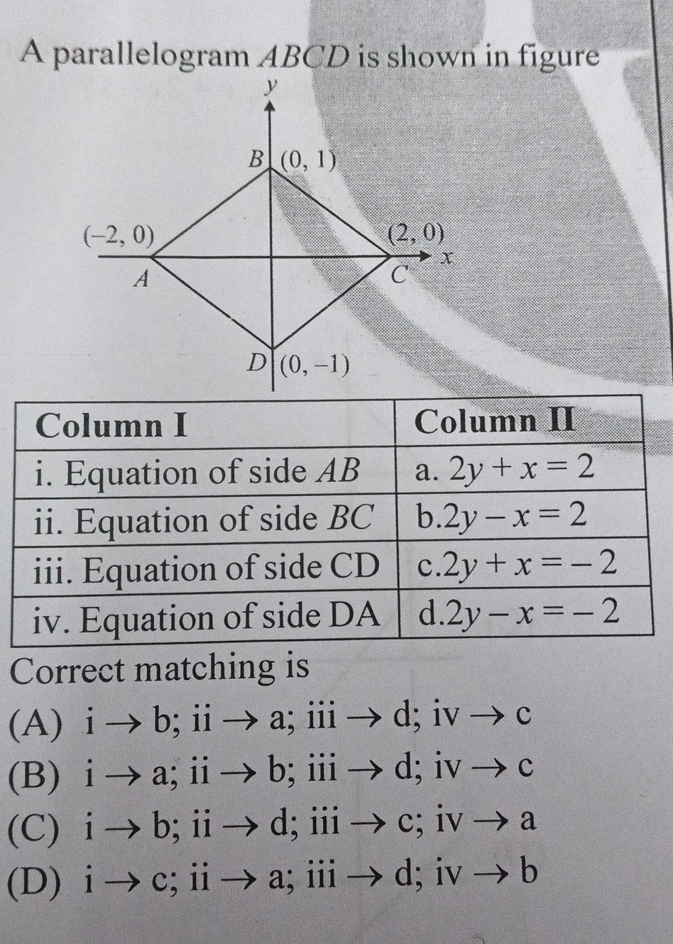 A parallelogram $ABCD$ is shown in figure | | StudyX