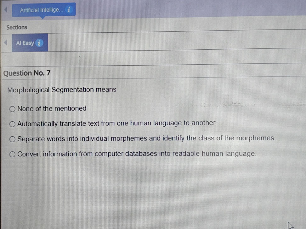 Question No. 7 Morphological Segmentation | StudyX