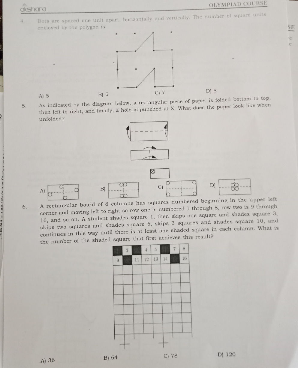 4. Dots are spaced one unit apart, | StudyX