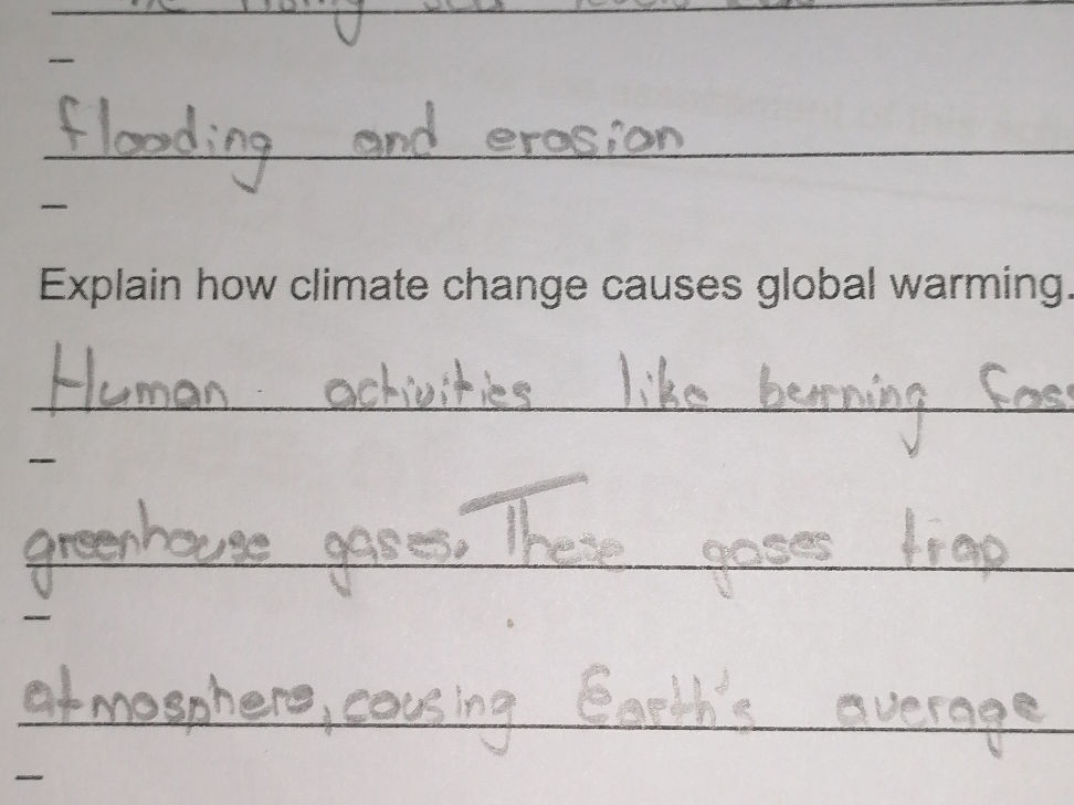 Explain how climate change causes global | StudyX