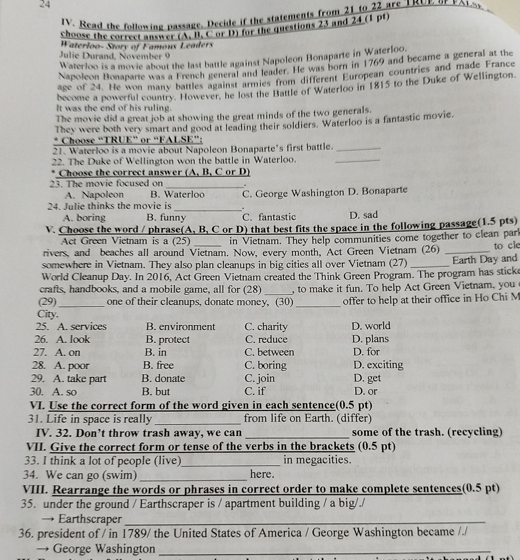 IV. Read the following passage. Decide if | StudyX