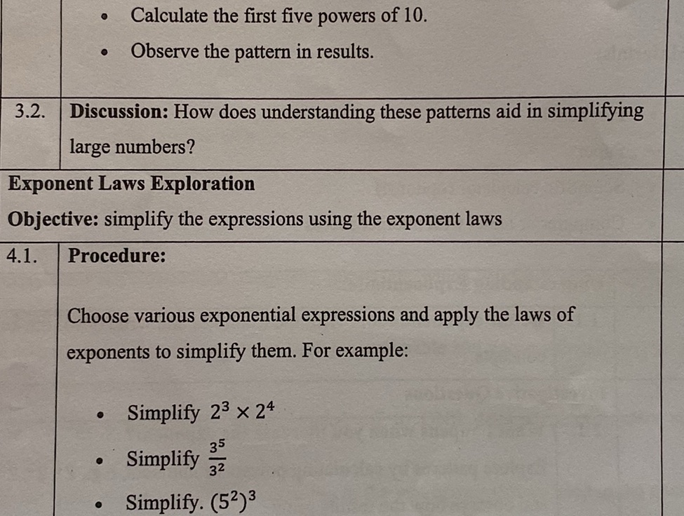 Calculate the first five powers of 10. | StudyX
