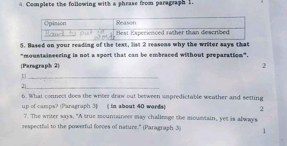 4. Complete the following with a phrase from | StudyX